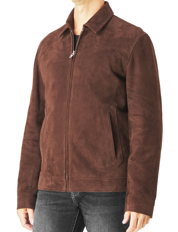 Suede Racer Jacket – Slate & Stone